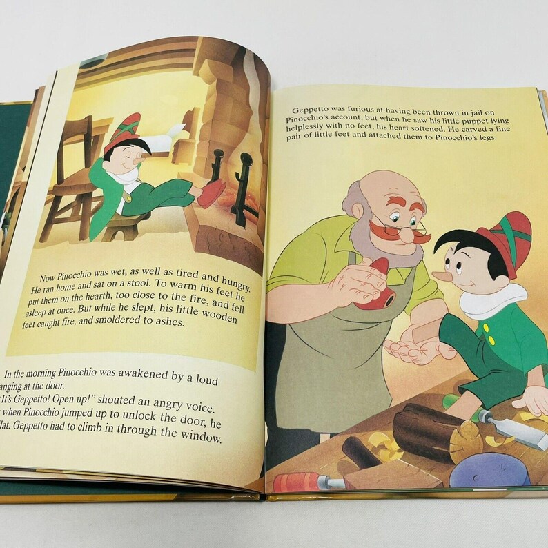 Vintage Pinocchio Van Gool Children Book Storybook Picture Bedtime ...