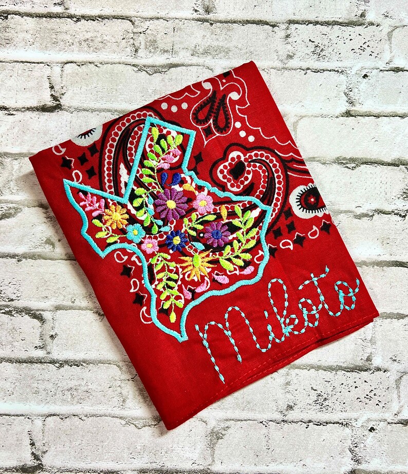 Personalized Custom Texas Bandana, Personalized Embroidered Name ...