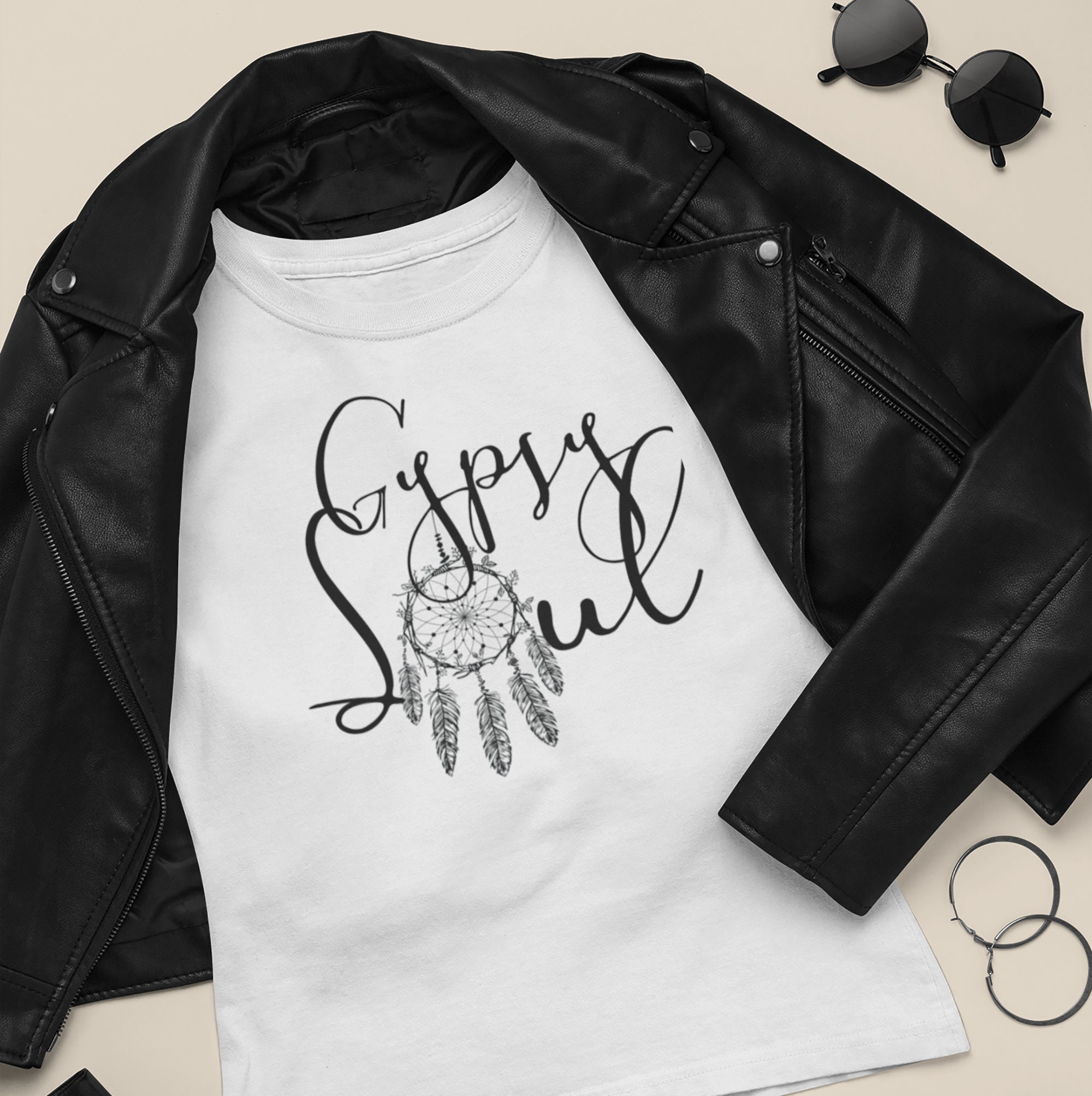 Gypsy Soul T-shirt, Gypsy T-shirt, Dream Catcher T-shirt, Boho Chic Tee ...
