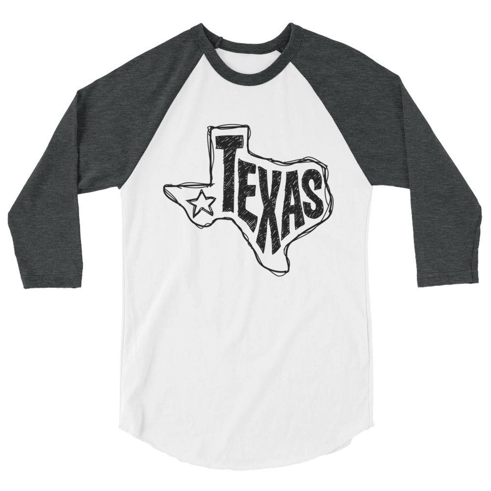 Camiseta Texas Camiseta de Texas Tea de Texas 3/4 Manga | Etsy