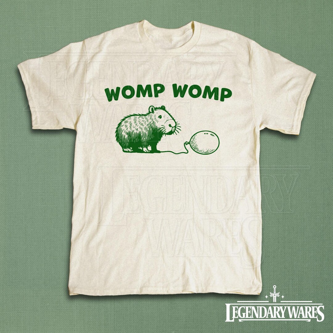 Womp Womp Retro Capybara Shirt, Unisex Meme T-shirt, Funny Capybara Shirt, Relaxed Cotton Adult ...