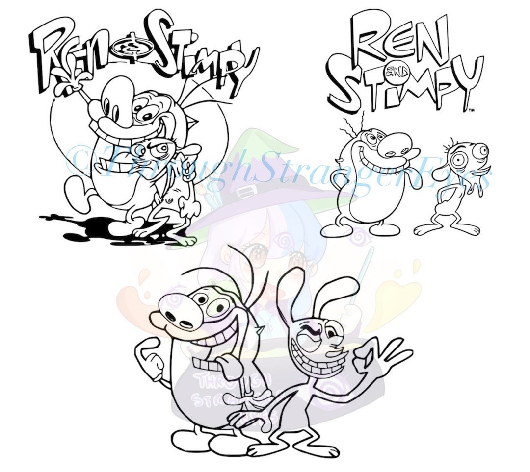 Ren and Stimpy 90s Nick Cartoon Svg Bundle DIGITAL FILE Nostalgia 90s ...