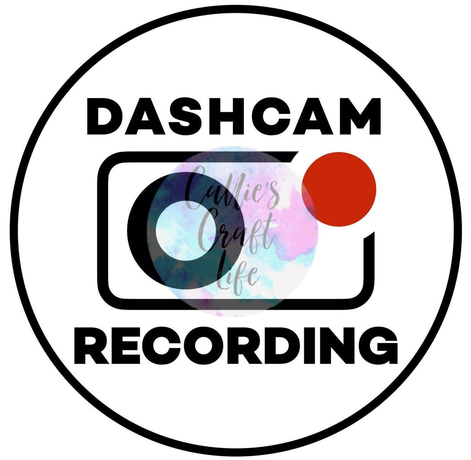 DashCam Recording Decal | Window Decal | Dash Cam | Color Options ...
