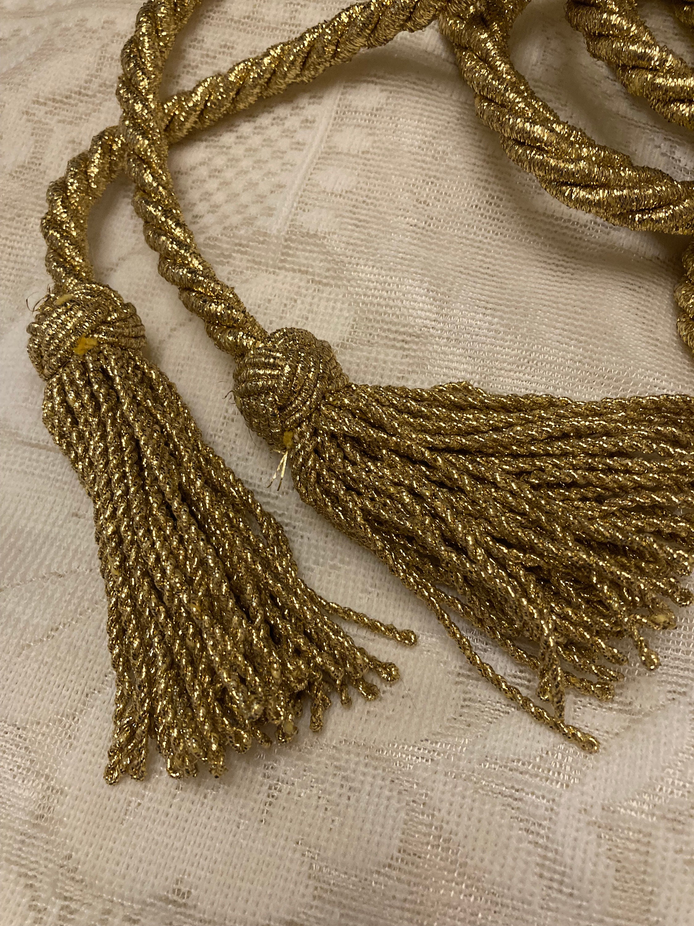110 Cord Tie Back 4 Tassels Metallic - Etsy