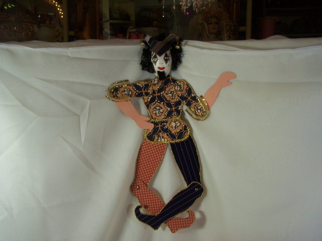 A Multi Colored Caricature Puppet Court Jester Figurine - Etsy