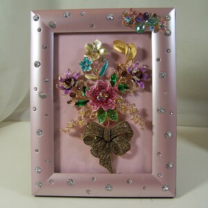 7" X 9" Sparkly Pink Picture Frame Studded W/rhinestones & a Lush ...