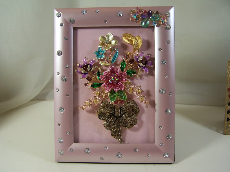 7 X 9 Sparkly Pink Picture Frame Studded - Etsy