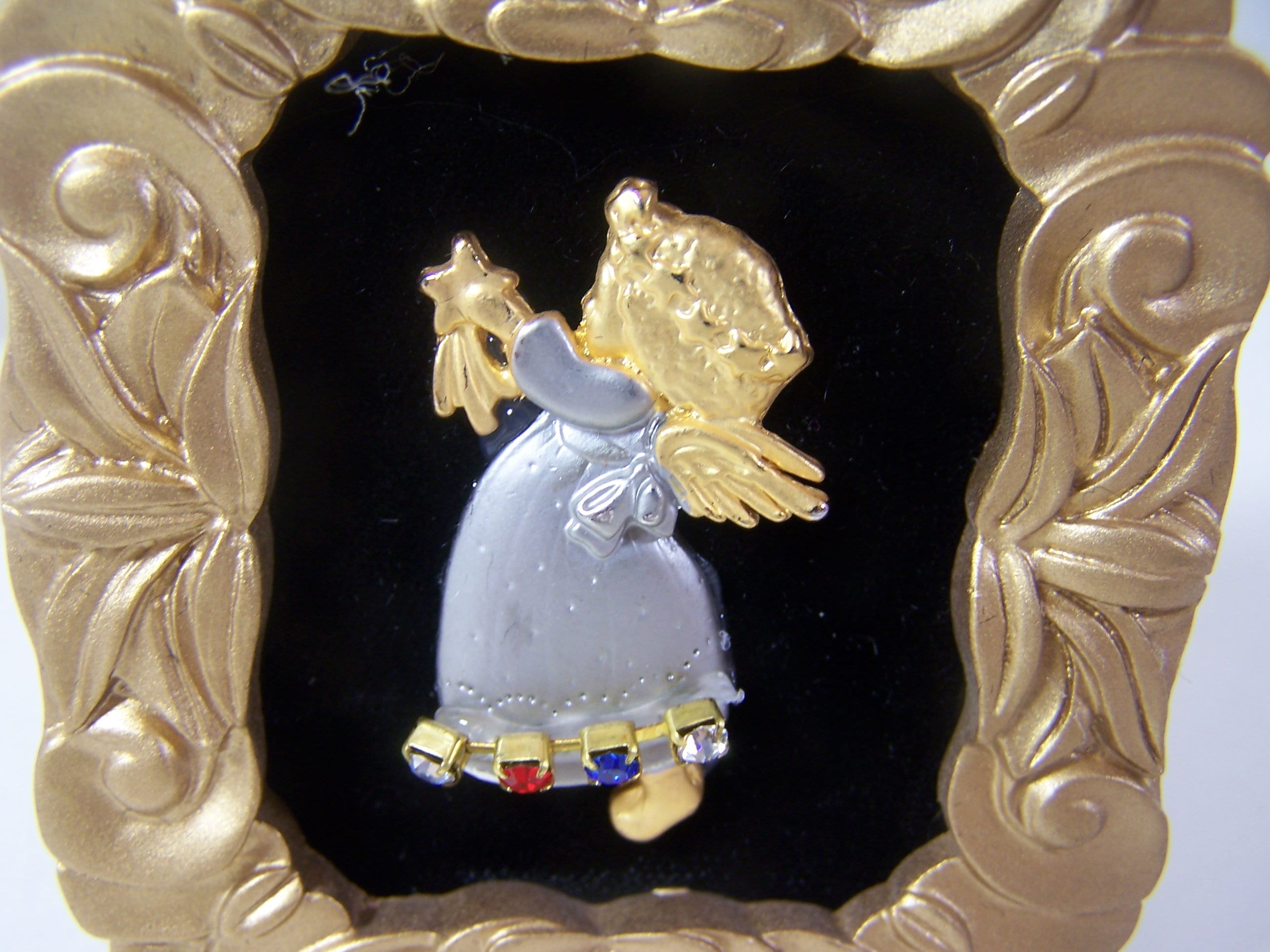 Gold Embossed 3 X 3 Picture Frame & Silver and | Etsy