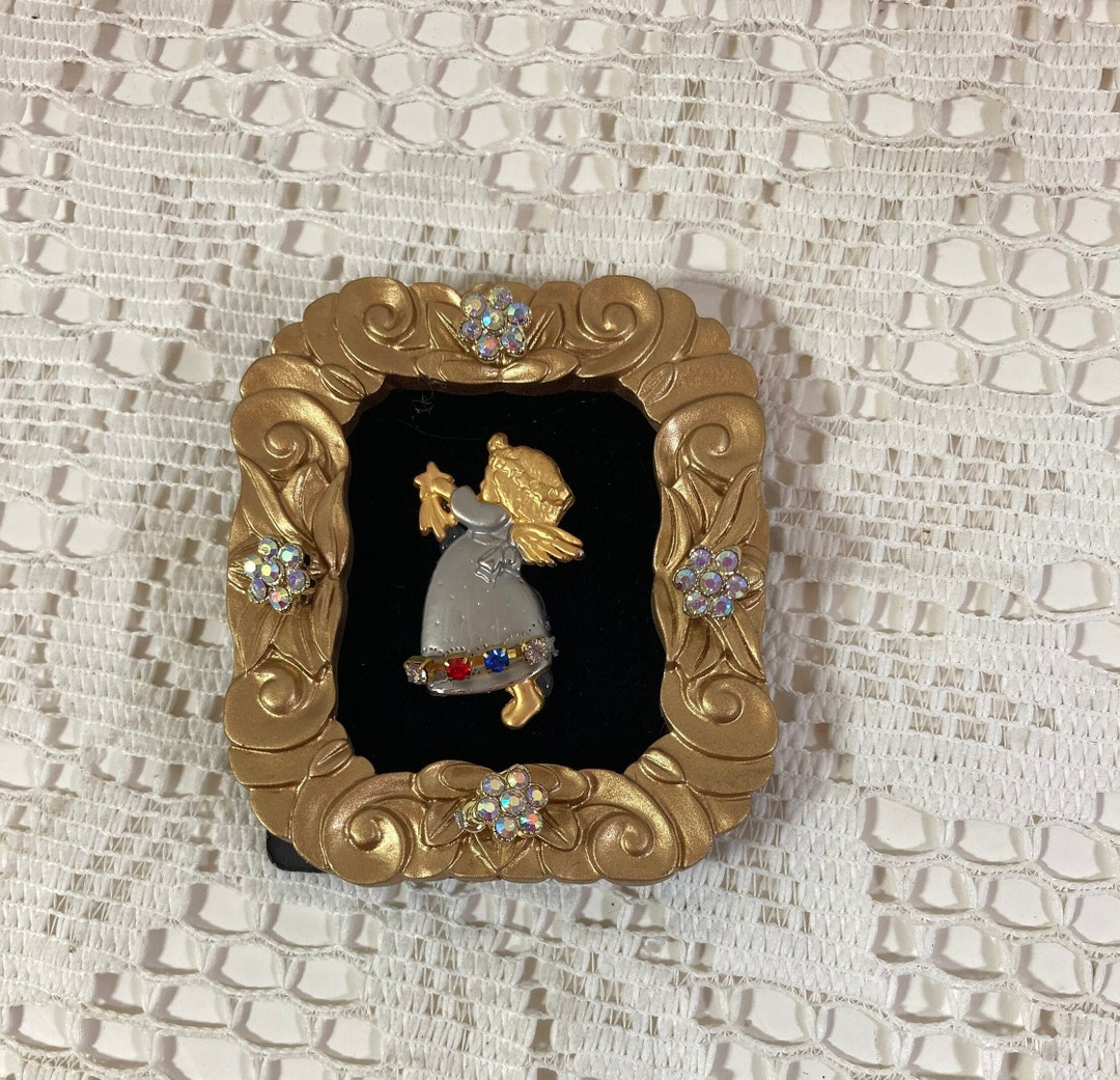 Gold Embossed 3 X 3 Picture Frame & Silver and - Etsy