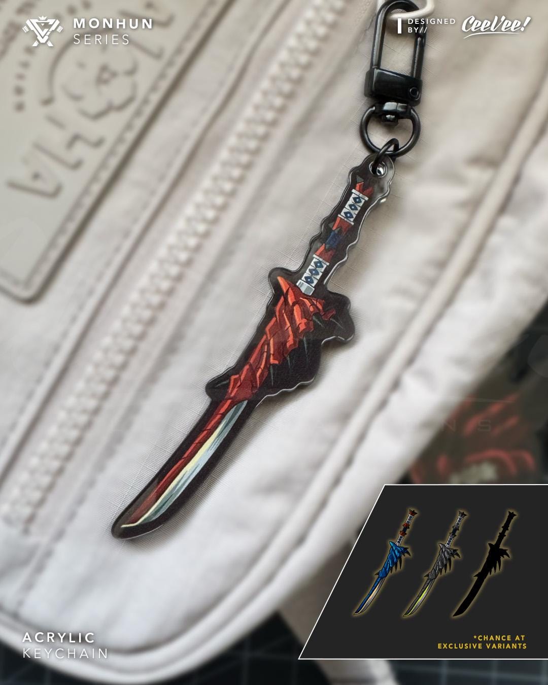 Liolaeus / Rathalos Long Sword Gacha Pack - Acrylic Keychain Charm - Etsy