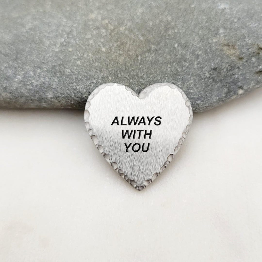Always With You Pocket Heart Token Hug, Gift From Mom, Long Distance ...