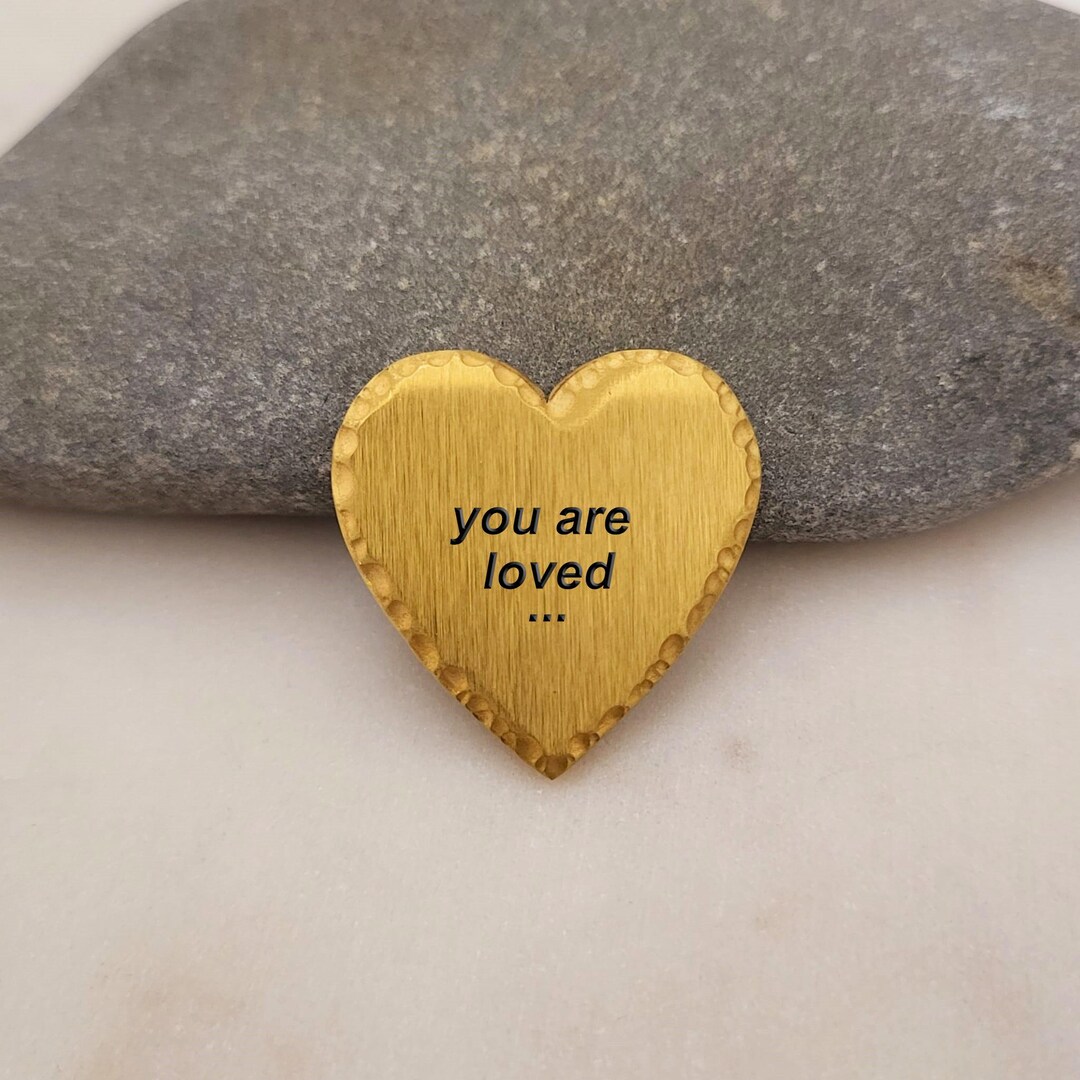 Pocket Heart Token Hug "you Are Loved", Gift From Mom, Long Distance ...