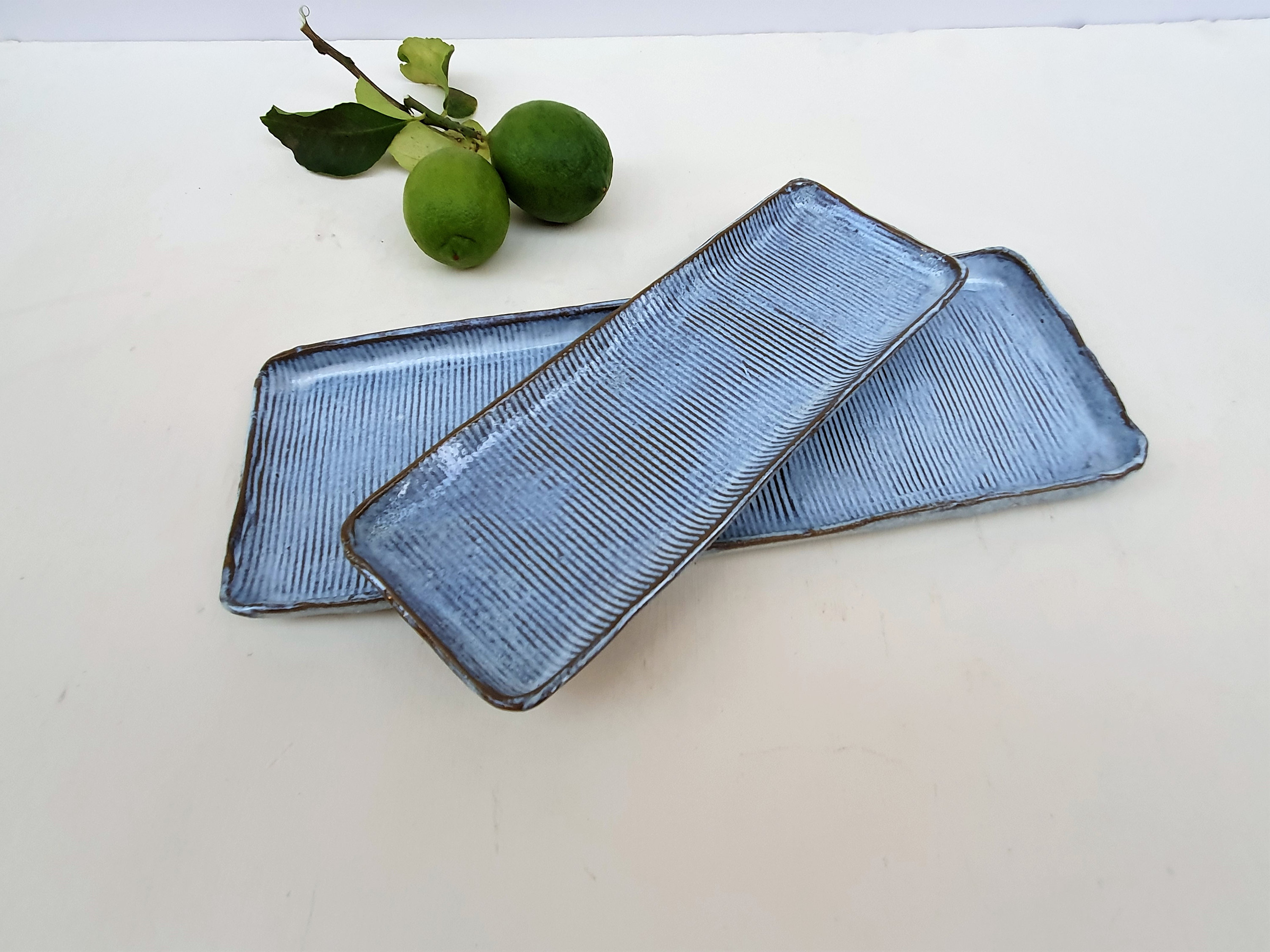 Small Tray Rectangle Ceramic Handmade Platter - Etsy