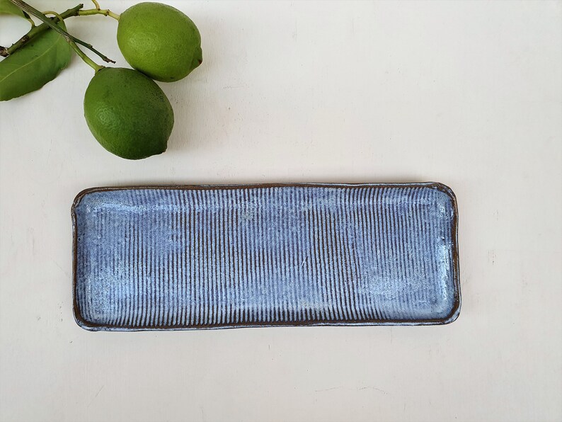 Small Tray Rectangle Ceramic Handmade Platter - Etsy