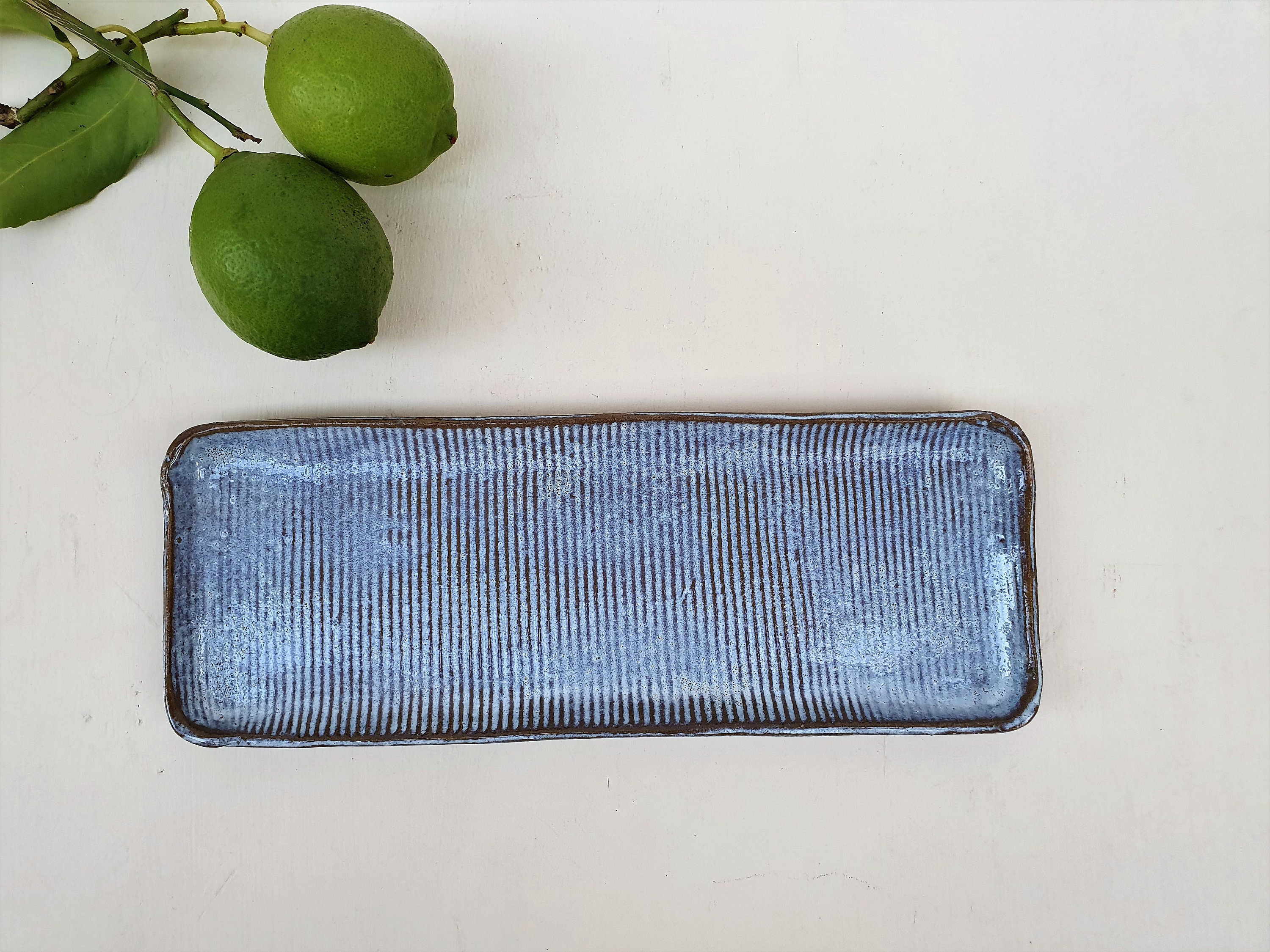 Small Tray Rectangle Ceramic Handmade Platter - Etsy