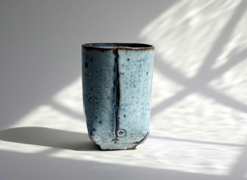 Two Blue Cups, Handmade Ceramic Tumbler - Etsy