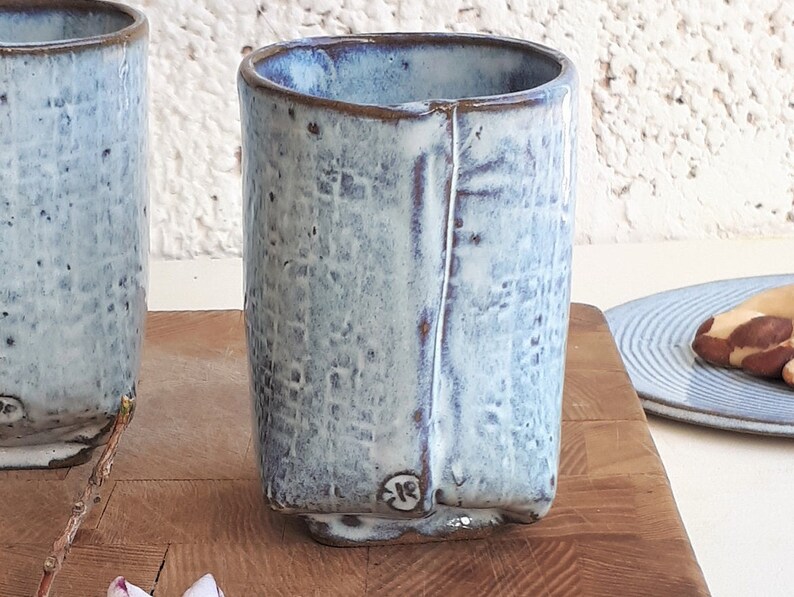 Two Blue Cups Handmade Ceramic Tumbler - Etsy