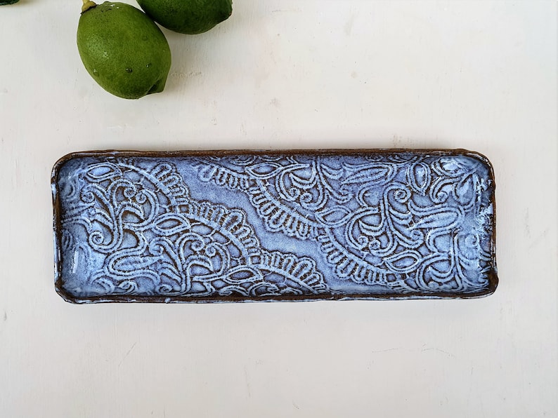Small Tray Rectangle, Ceramic Handmade Platter - Etsy