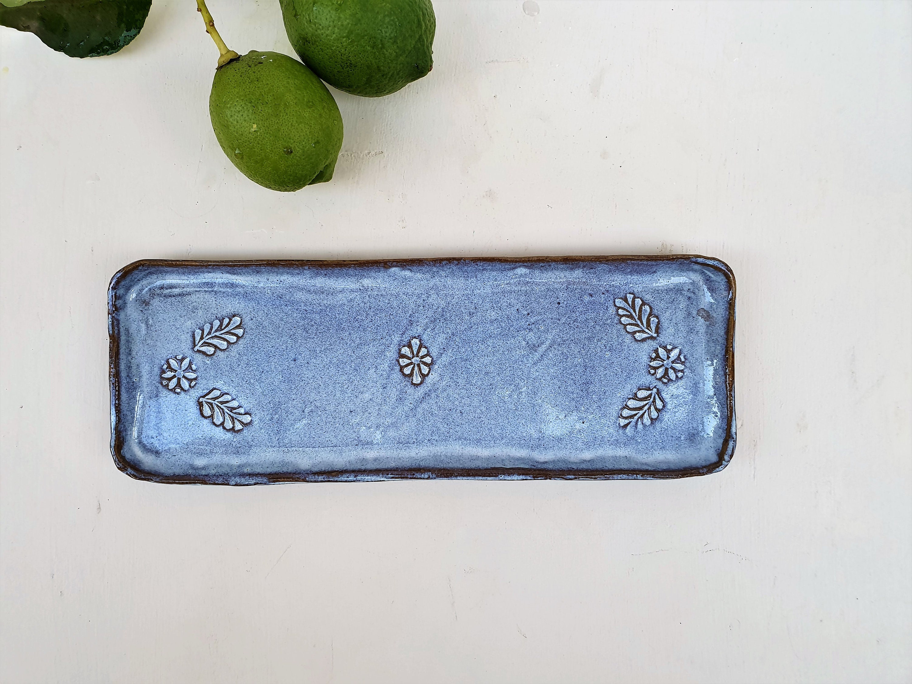 Small Tray Rectangle Ceramic Handmade Platter - Etsy