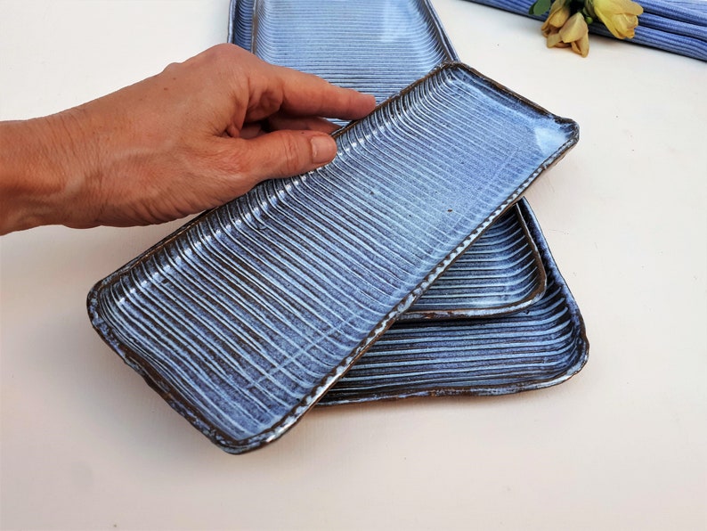Small Tray Rectangle, Ceramic Handmade Platter - Etsy