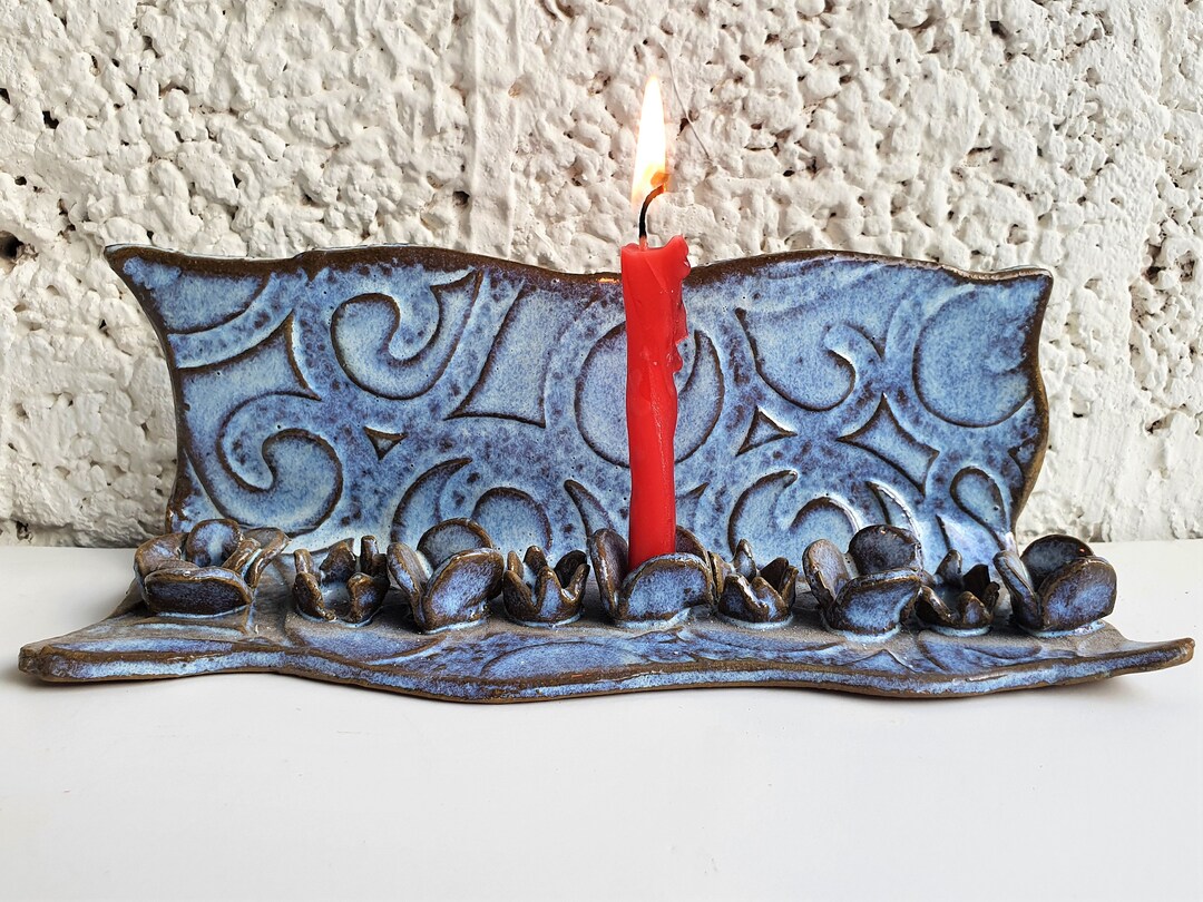 Hanukkah Menorah, Handmade Ceramic in Israel - Etsy