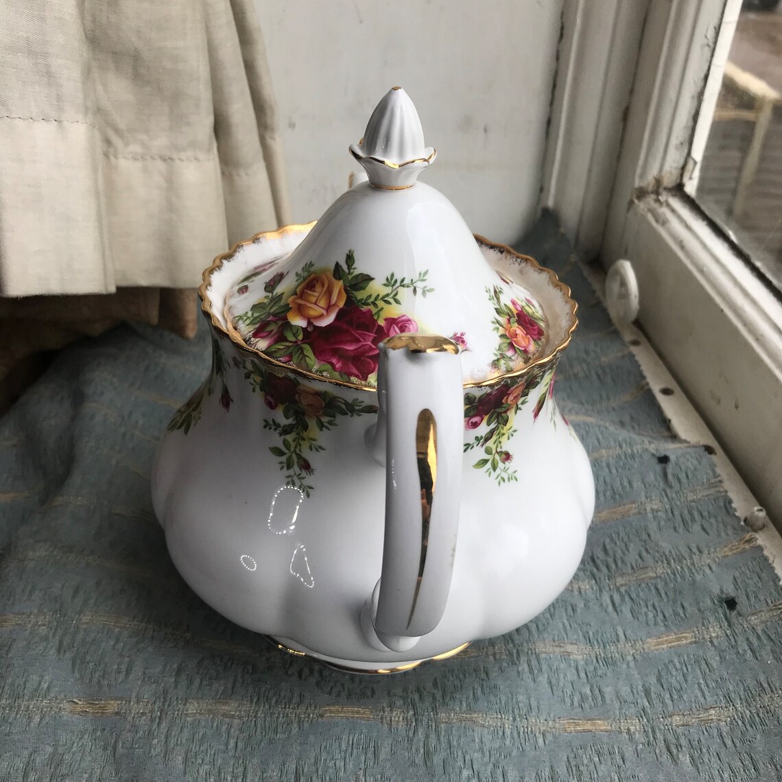 Royal Albert Old Country Roses Teapot. Large. Vintage English Porcelain ...