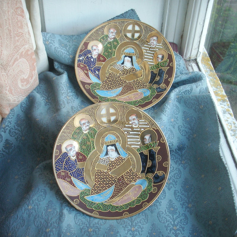 Meiji Antique Plates - Etsy UK