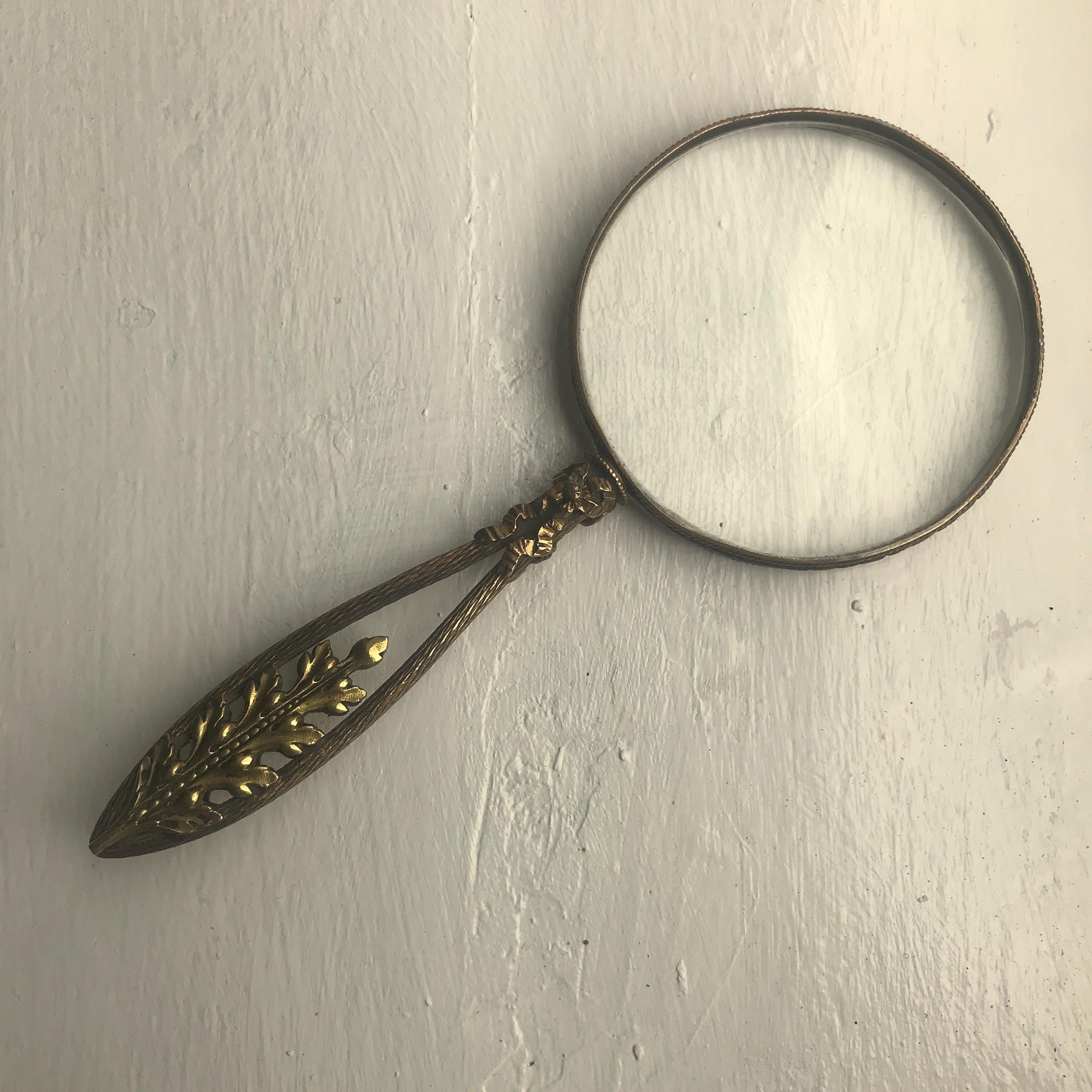French Ormolu Brass Magnifying Glass C.1920 Antique France - Etsy