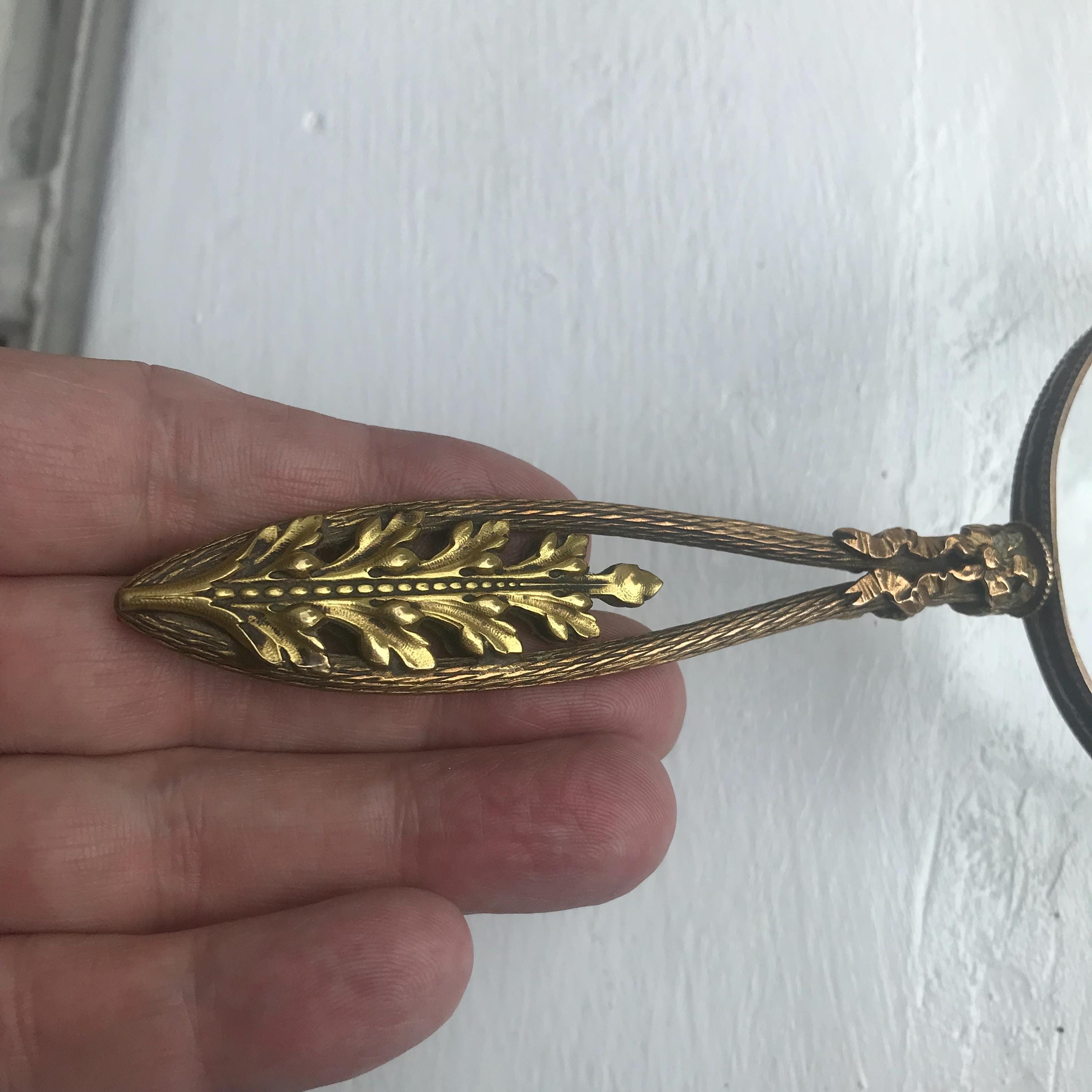French Ormolu Brass Magnifying Glass C.1920 Antique France - Etsy