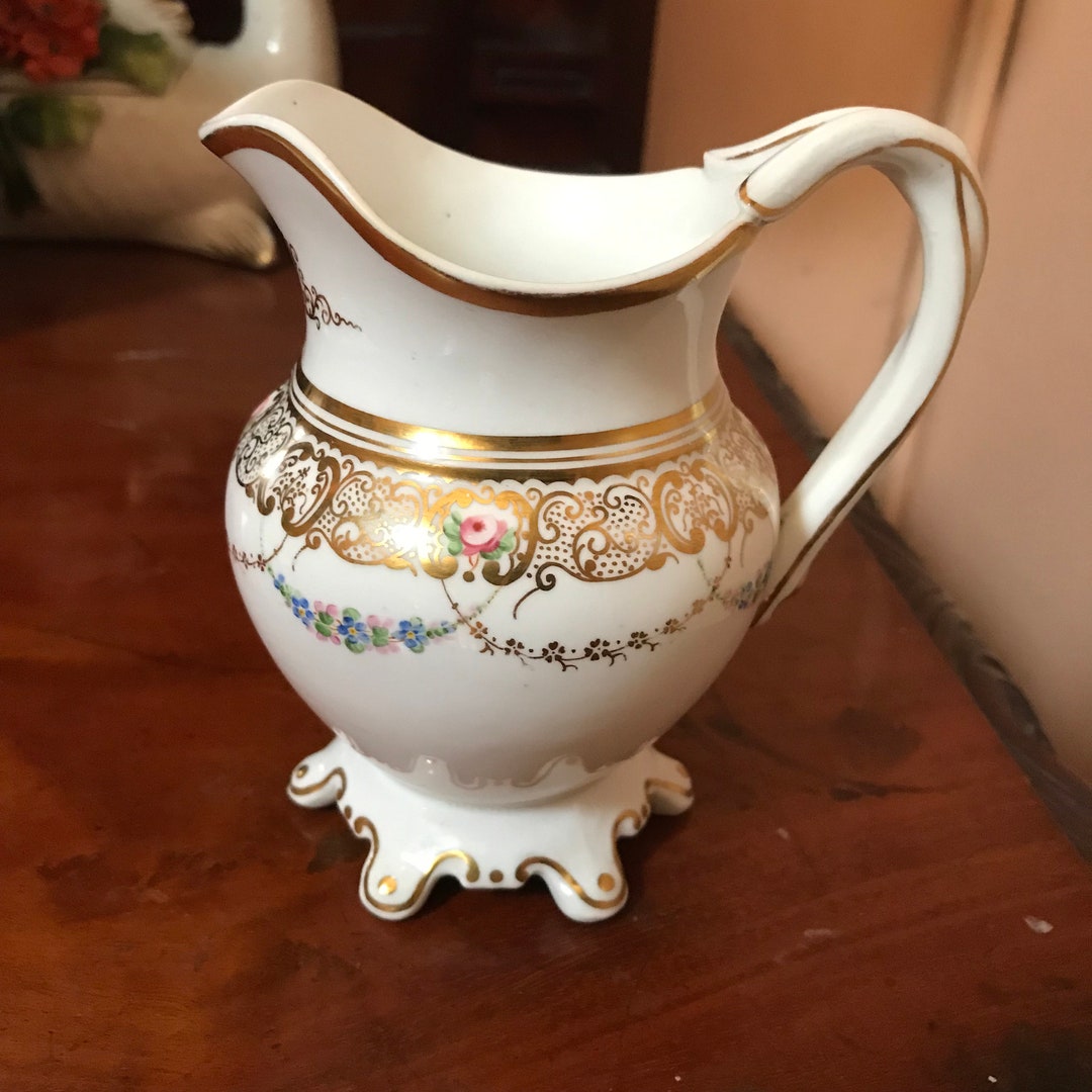 Antique Porcelain Jug Pitcher C.1880 Worcester, Derby, Copeland? Hand ...