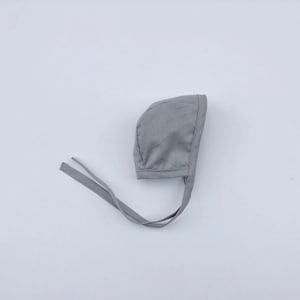 Reversible Baby Bonnet// Gray Bonnet// Boy Bonnet// Gender Neutral ...