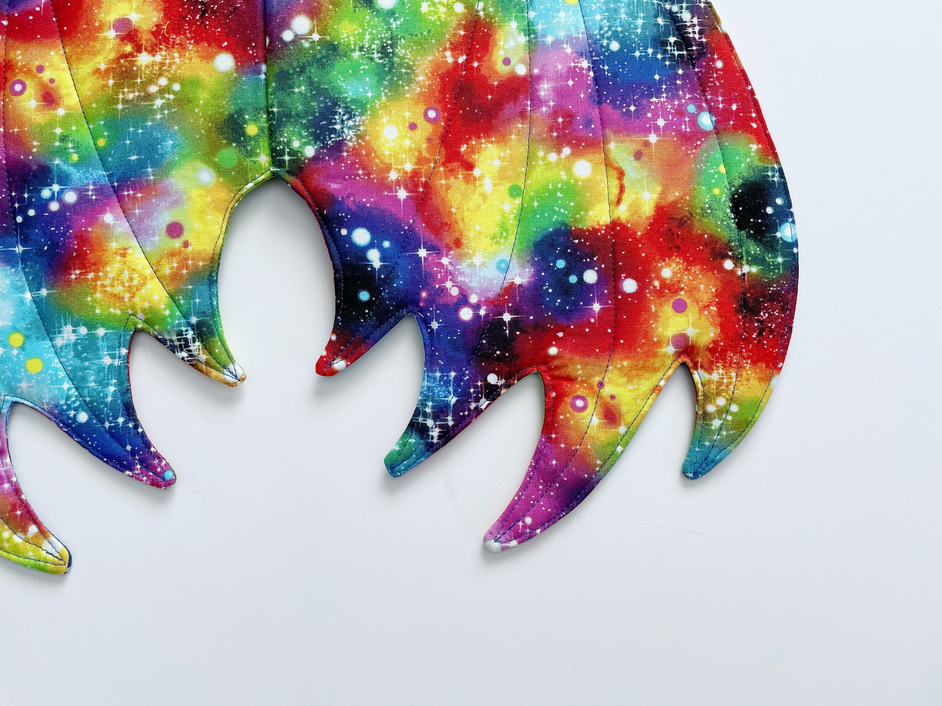 Rainbow Galaxy Dragon Wings// Fabric Wings// Wearable Wings - Etsy