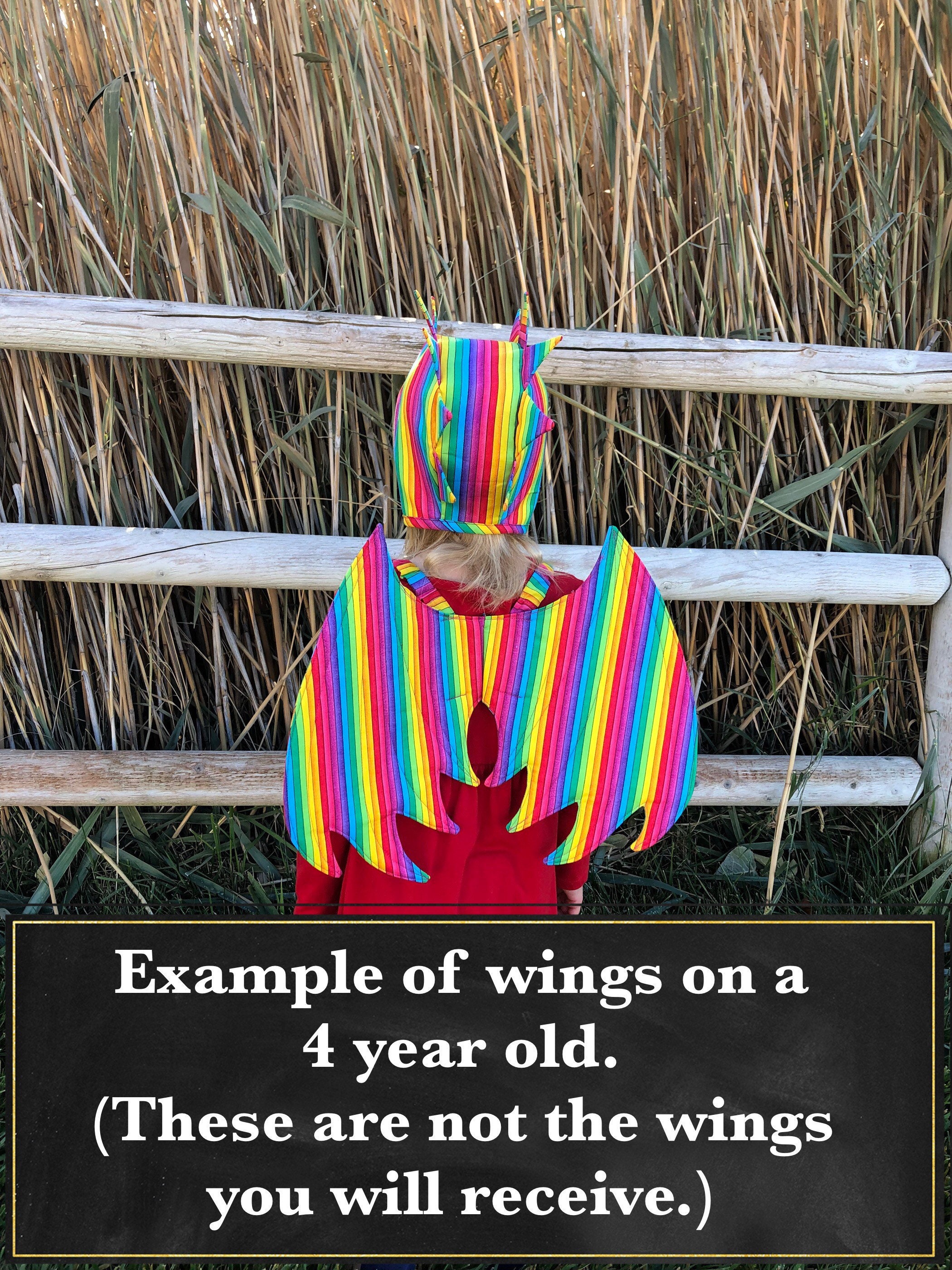 Wearable Dragon Wings for Kids// Bat Wings// Gargoyle Wings// Orange ...