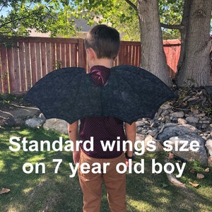Black Distressed Bat Wings// Wearable Bat Wings for Kids// Bat Wings ...