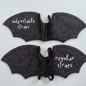 Black Distressed Bat Wings// Wearable Bat Wings for Kids// Bat Wings ...