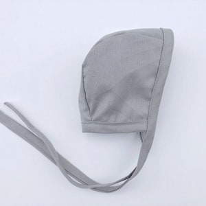 Reversible Baby Bonnet// Gray Bonnet// Boy Bonnet// Gender Neutral ...