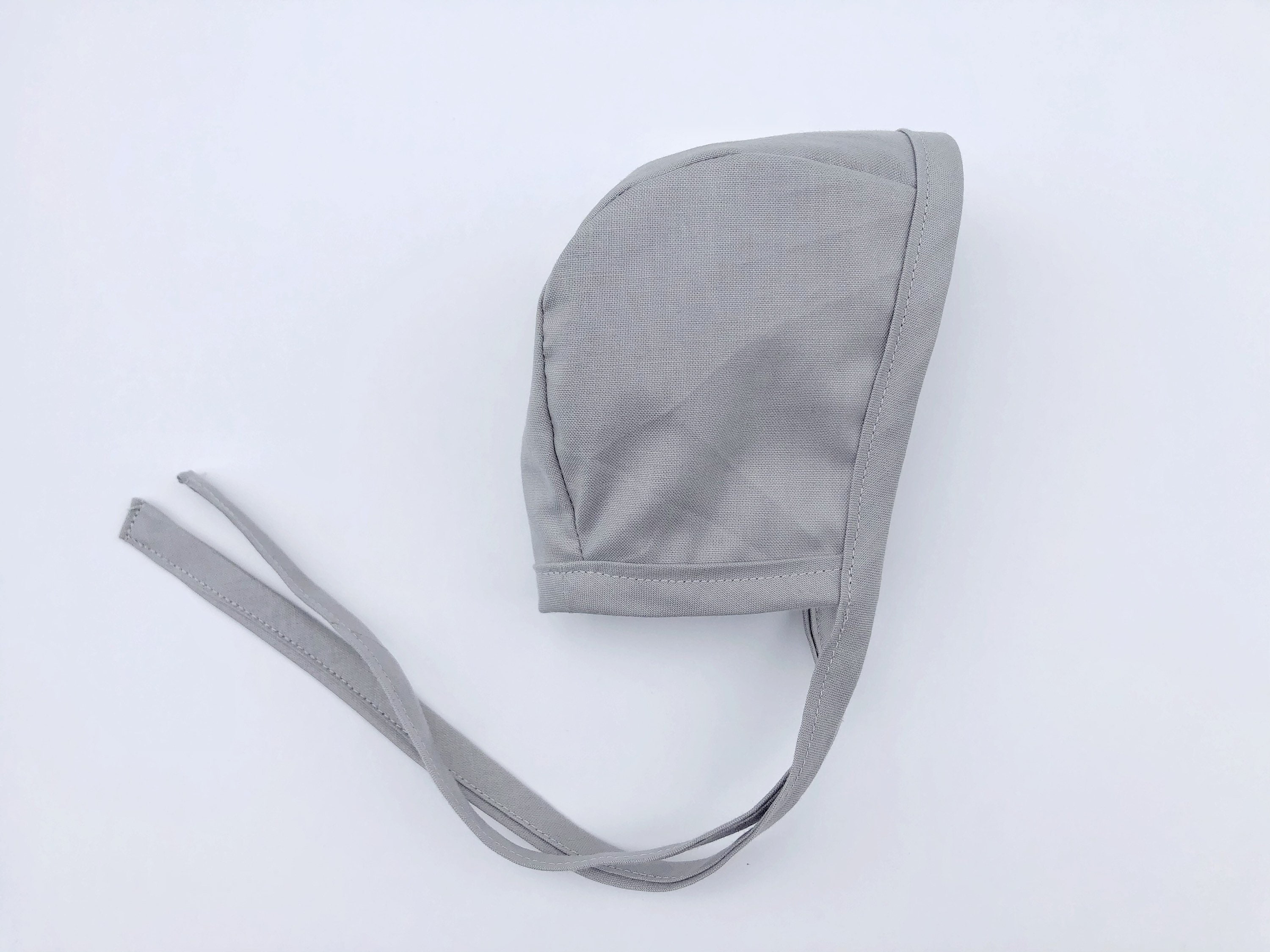 Reversible Baby Bonnet// Gray Bonnet// Boy Bonnet// Gender Neutral ...