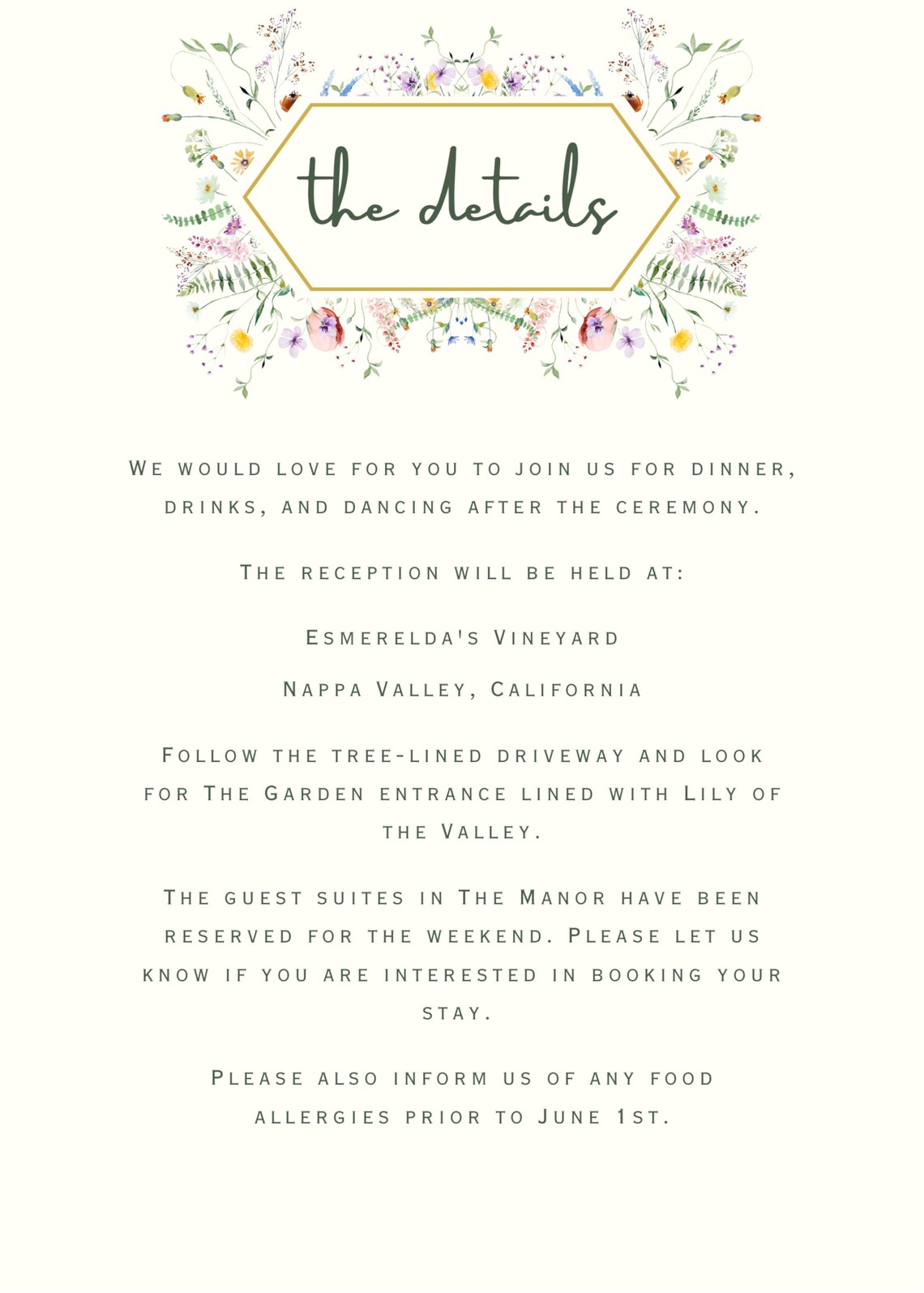 Colorful Floral Spring-themed Cottagecore Wedding Invitation Suite ...