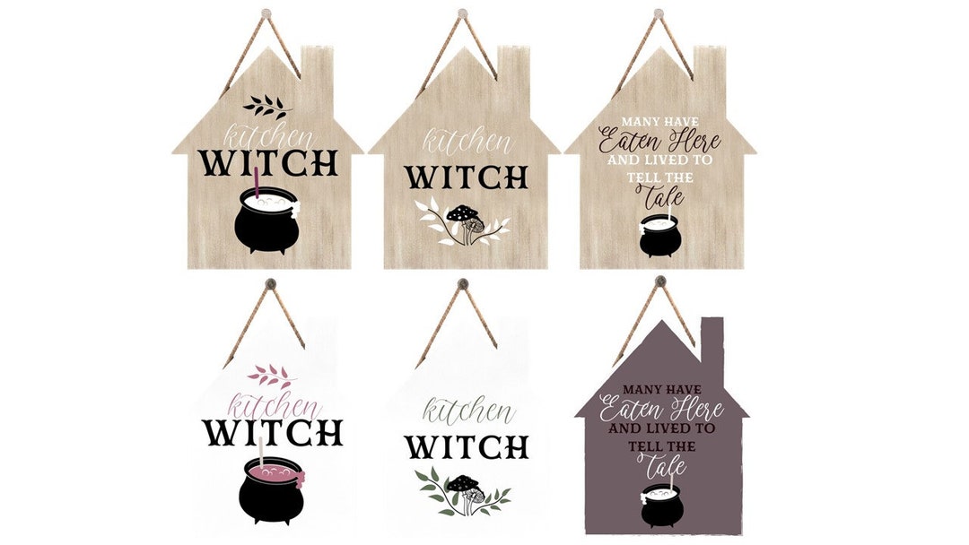 Witch Kitchen Sign: House-shaped Halloween Decor - Etsy