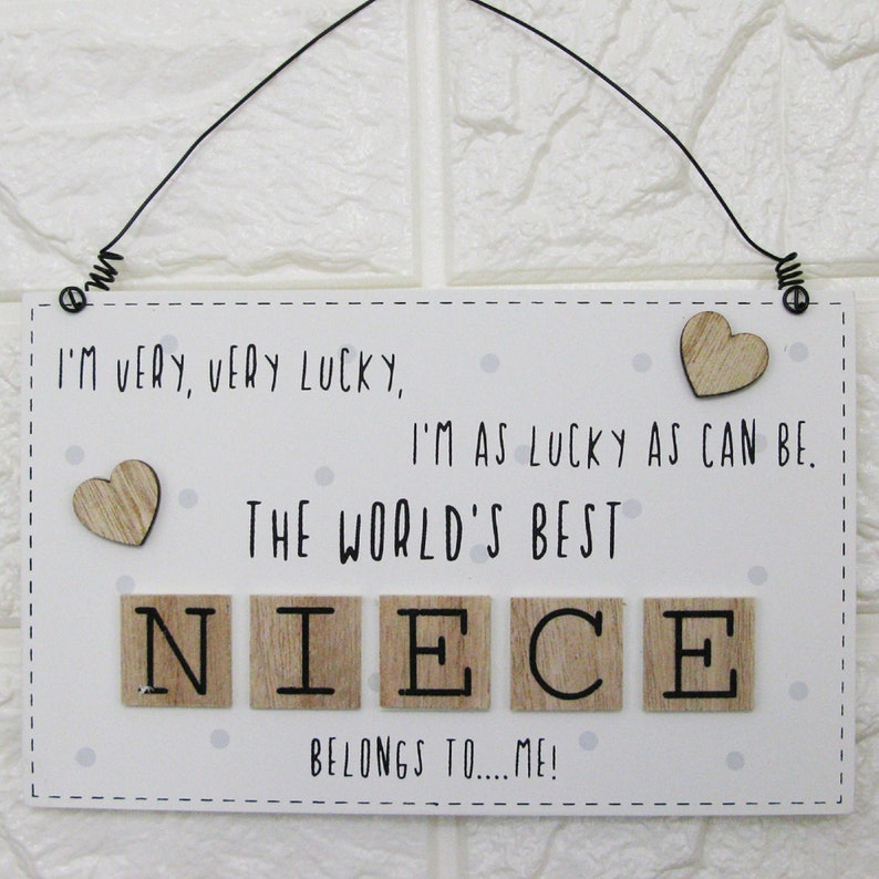 Niece Plaque The Worlds Best Niece 3D Letters Tile Sign Gift | Etsy