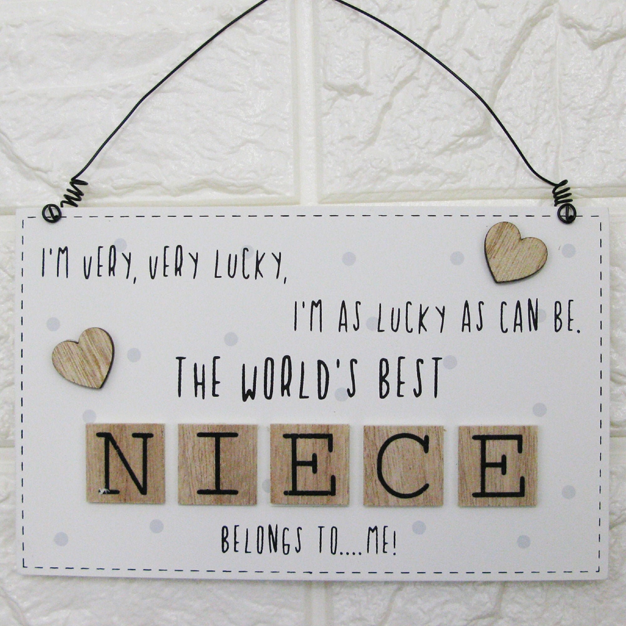 Niece Plaque the Worlds Best Niece 3D Letters Tile Sign Gift | Etsy UK