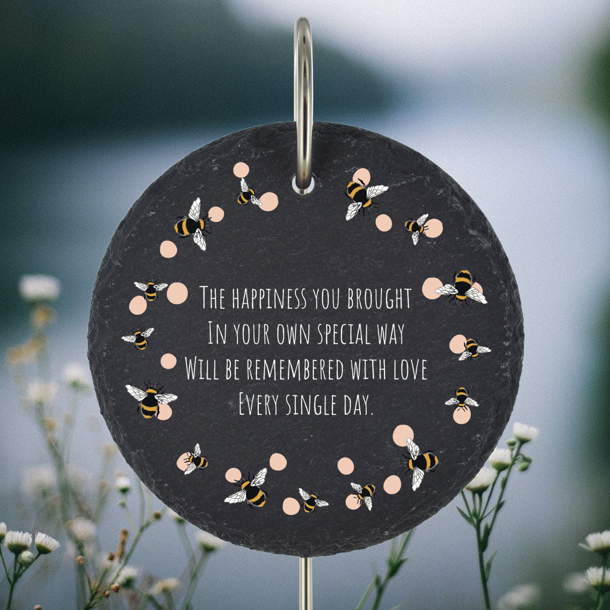 Bee Grave Stick Marker Slate Memorial Ornament Plaque Memory Special ...