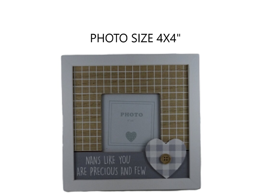 Nan Photo Frame Nans Like You Are Precious & Few Grey Checked Pattern ...