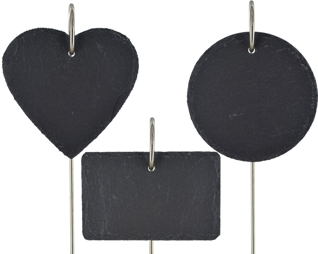 Personalise Your Own Slate Garden Sticks Marker Graveside Message Board ...
