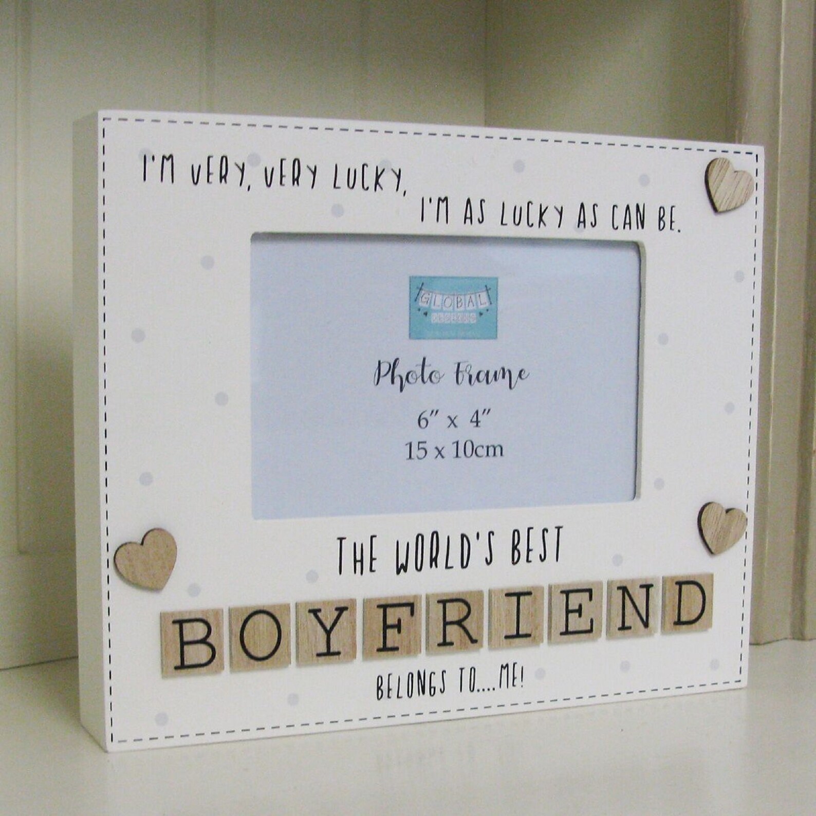 Boyfriend Photo Frame, Wood Letter Tiles, Cream Shabby Chic 6x4 - Etsy