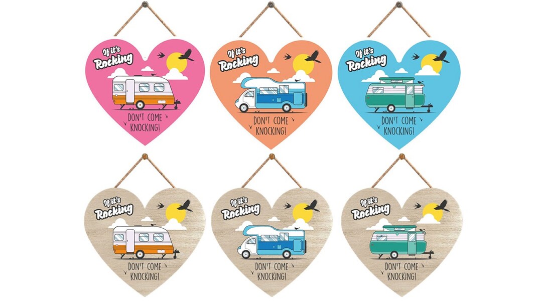 Campervan Caravan Heart Plaque Sign If Its Rocking Don’t Come Knocking ...
