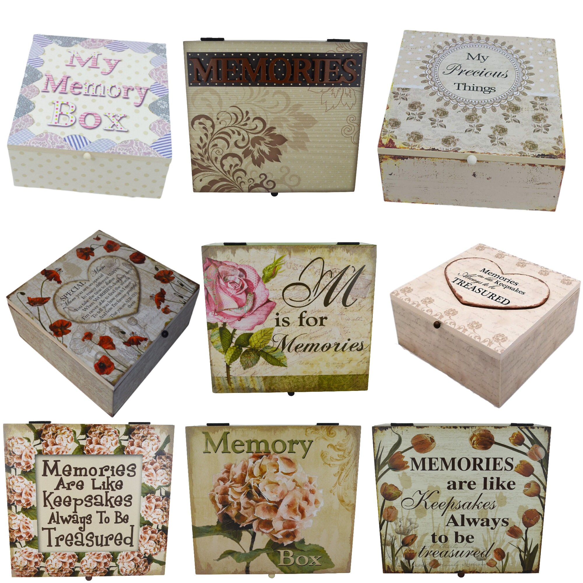 Memory Box Keepsake Chest Memories Always to Be Treasured - Etsy UK