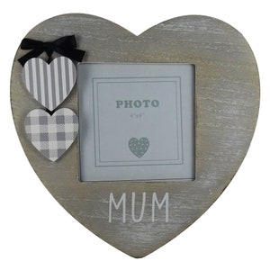 Mum Heart Photo Frame With Hanging Hearts Making Memories Perfect ...