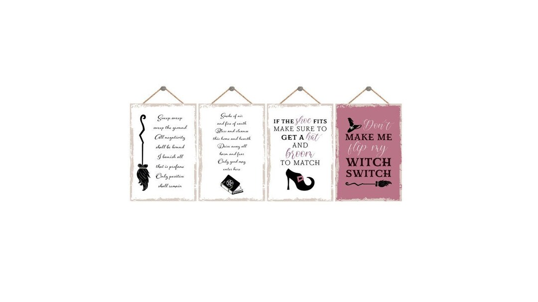 Witch Wall Plaque Sign Magic Spells Witches Spell Curse Lotions ...