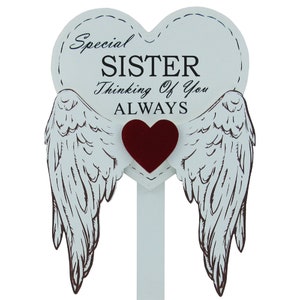 Special Sister Grave Stick Marker Graveside Memorial Guardian Angel ...